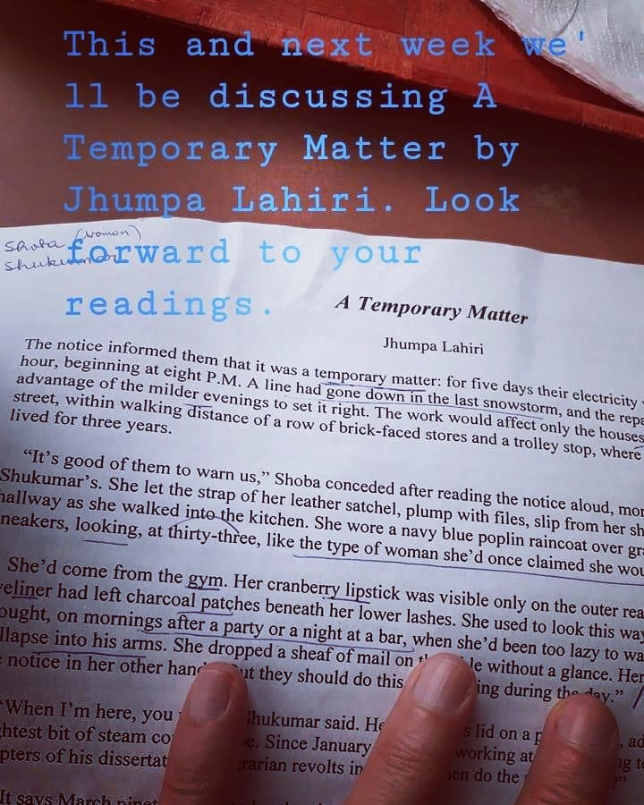 A Temporary Matter by Jhumpa Lahiri – The Reading Experience